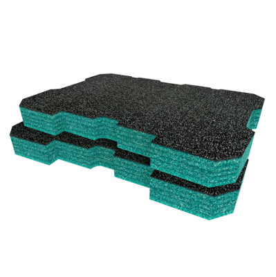 Shadow Foam Milwaukee Packout Large Box Inserts Cut and Peel Foam (Teal ...