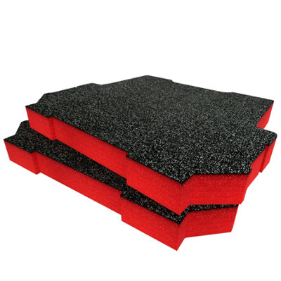 SHADOW FOAM MILWAUKEE PACKOUT TROLLEY FOAM INSERTS MAIN BODY (RED 50MM)