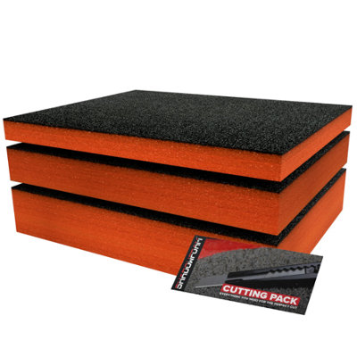 Shadow Foam Starter Kit 400 x 320mm Cut and Peel Foam (Orange Mixed)