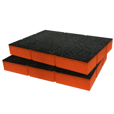 Shadow Foam Tactix 2 Drawer Tool Chest Drawer Foam Inserts (Orange 50mm)