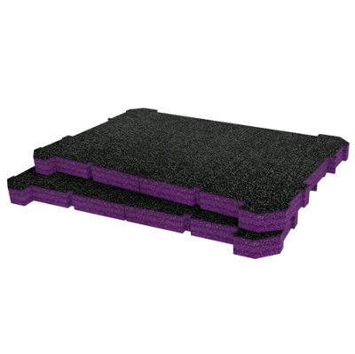 Shadow Foam Tactix 2 Drawer Tool Chest Top Box Foam Inserts (Purple 30mm)