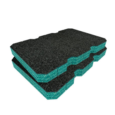 Shadow Foam Toughbuilt StackTech Compact Organiser Foam Inserts (Teal 30mm)