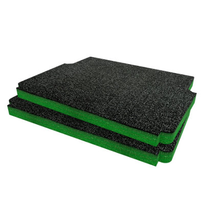 SHADOW FOAM TOUGHBUILT STACKTECH ROLLING TOOL BOX FOAM INSERTS (GREEN 30MM)