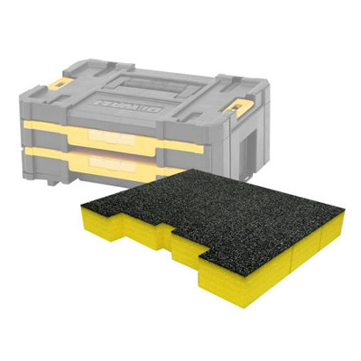 Shadowfoam SFI-DTSD130Y DeWalt TSTAK Shallow Box Insert Single Pack ...