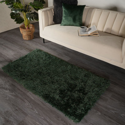 Shaggy Floor Rug Large Plain Soft Sparkle Mat Thick 5cm Pile