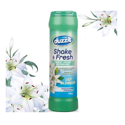 Shake & Fresh Carpet Freshener Powder Lily Blossom Rug Mat Odour ...