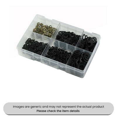 Shake Proof Lock O-Rings Washers External Rectangular Assorted Box 820pcs