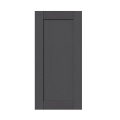 Shaker Kitchen Door Oak Grain Graphite 5 Piece Foil Wrapped Undrilled ...