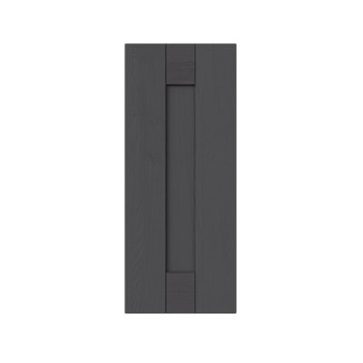 Shaker Kitchen Door Oak Grain Graphite 5 Piece Foil Wrapped Undrilled ...
