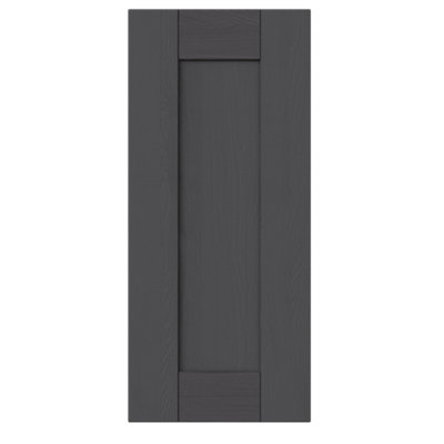 Shaker Kitchen Door Oak Grain Graphite 5 Piece Foil Wrapped Undrilled ...