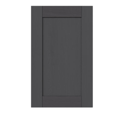 Shaker Kitchen Door Oak Grain Graphite 5 Piece Foil Wrapped Undrilled ...