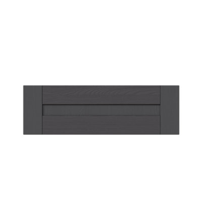 Shaker Kitchen Drawer Front Oak Grain Graphite 5 Piece Foil Wrapped 283X896