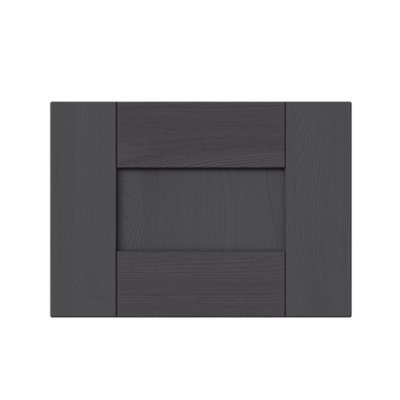 Shaker Kitchen Drawer Front Oak Grain Graphite 5 Piece Foil Wrapped 355X496