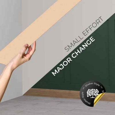 Shaker Wall Panelling Kit, MDF Panels, 30 Pack, 15x 100 cm and 15x 50 ...