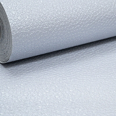 Shale Blue Grey Wallpaper Textured Plain Grain Effect Metallic Arthouse ...