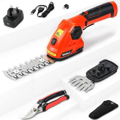 Shall Cordless Grass Shear & Hedge Trimmer - 7.2 v Electric Shrub 2 in ...