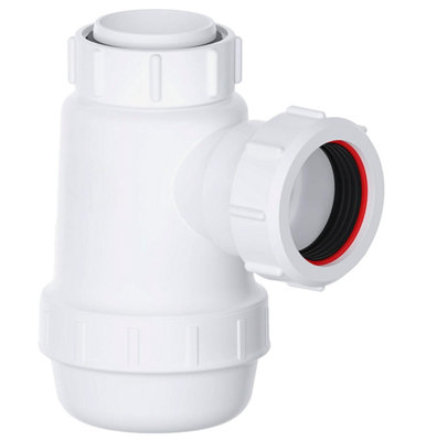 Shallow Bottle Trap 40mm 1-1/2" with Anti-Slip Ring, Space Saving 38mm ...