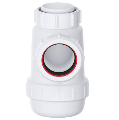 Shallow Bottle Trap 40mm 1-1/2" with Anti-Slip Ring, Space Saving 38mm ...