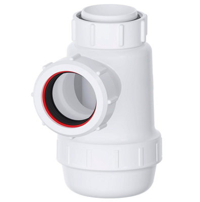 Shallow Bottle Trap 40mm 1-1/2" with Anti-Slip Ring, Space Saving 38mm ...