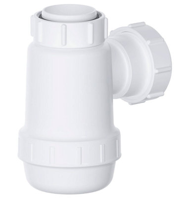 Shallow Bottle Trap 40mm 1-1/2" with Anti-Slip Ring, Space Saving 38mm ...