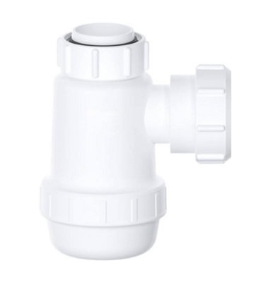 Shallow Bottle Trap 40mm 1-1/2" with Anti-Slip Ring, Space Saving 38mm ...