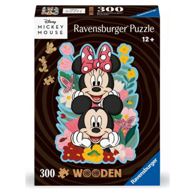 Shaped Mickey & Minnie Mouse, Wooden 300pc - Brand New and Sealed