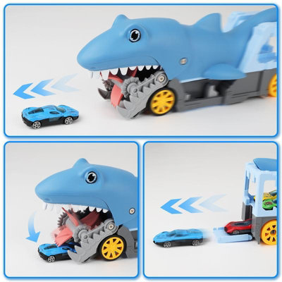 Shark Devour Transport Car Playset for kids Hot Wheels Shark Chomp ...