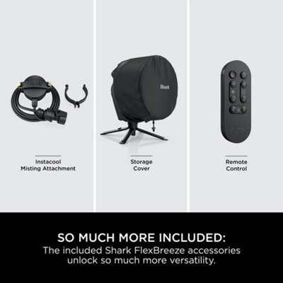 Shark FlexBreeze Cooling Fan High-Velocity Hybrid Cordless & Corded Fan ...