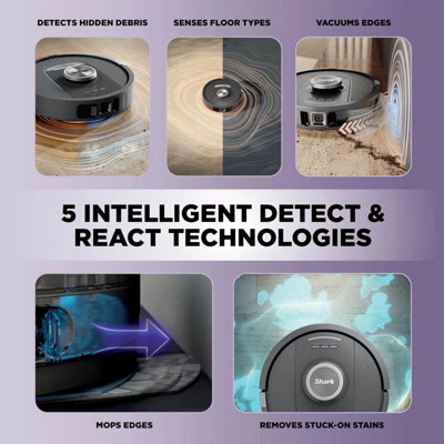 Shark RV2800YEUK POWERDETECT Robot Vacuum Mop, Self-Empty & Self-Refill ...