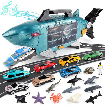 Shark Truck with LED Lights, Sound Effects, Glowing Eyes, Storage ...