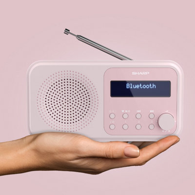 SHARP DR-P420(PK) Tokyo Portable Radio DAB/DAB+/FM - Blossom Pink