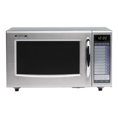 Sharp R21AT 1000W Commercial Microwave Oven with Touch Controls and 20 ...
