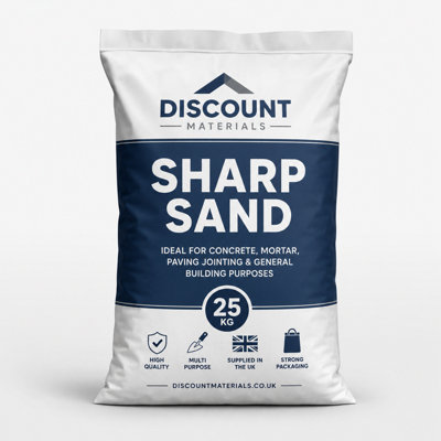 Sharp Sand Grit 25kg Bags Pack of 30 - Coarse Aggregate for Concrete ...