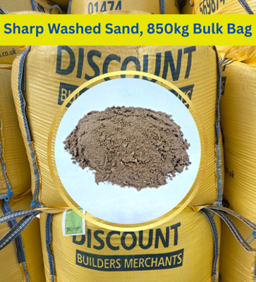 Sharp Washed Sand, 850kg Bulk Bag FREE DELIVERY