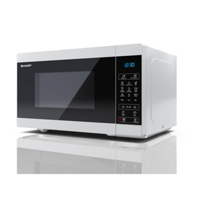 Sharp YC-MG252AU-W White 25L 900W Microwave with 1000W Grill and Touch ...