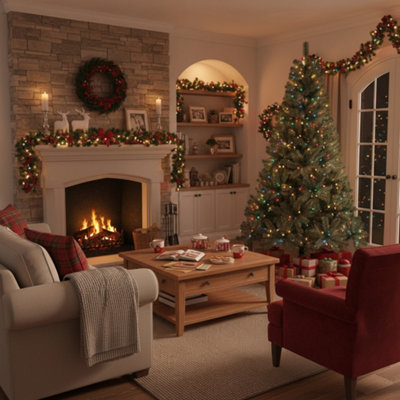 SHATCHI 10FT Green Alaskan Pine Christmas Tree with Metal Stand | DIY ...