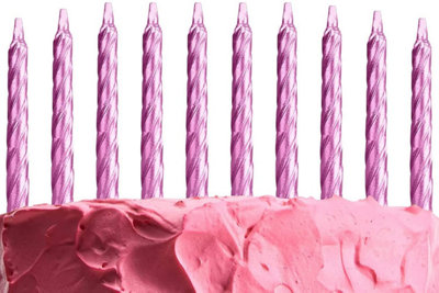Shatchi 10pcs Light Pink Candles for Birthday Anniversary Party Cake ...
