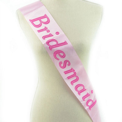 Shatchi 1pcs Bridesmaid Sash Pink Hen Party Night Out Wedding Bridal ...