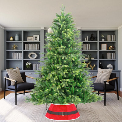 Shatchi 26.8Inch Christmas Tree Skirt Foldable Santa Tree Stand Base ...