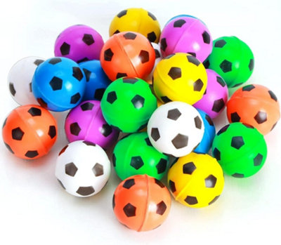 SHATCHI 32MM Bouncy Jet Balls Footballs Colourful Birthday Party Fillers Boys Girls School ...