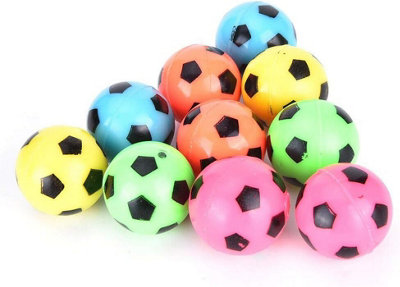 SHATCHI 32MM Bouncy Jet Balls Footballs Colourful Birthday Party Fillers Boys Girls School ...