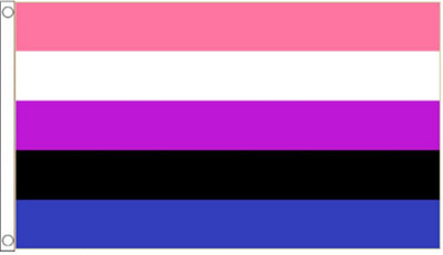 SHATCHI 5ft x 3ft Genderfluid Flag Lesbian Love Gender Diversity Trans ...