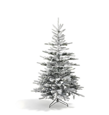 SHATCHI 7FT Californian Pine Snow Covered Green Tips Bushy Artificial ...