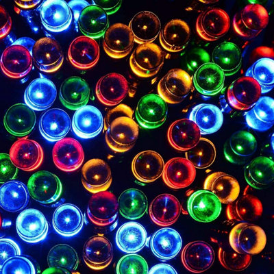 Shatchi 80 LEDs Multicolour LED Lights Clear Cable Battery Operated ...