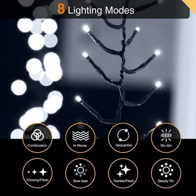 Shatchi 960 Christmas Tree Cluster Lights Warm and Cool White ...