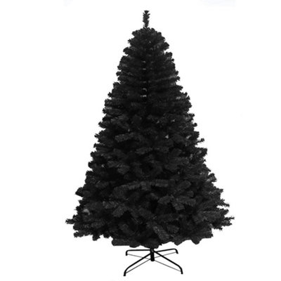 SHATCHI Alaskan Pine Black Christmas Bushy Looking Artificial Tree with ...