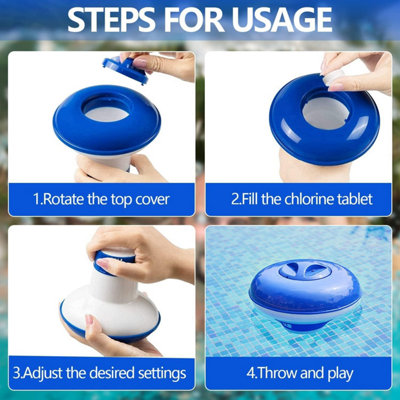 Shatchi Chlorine Tablets Floater Dispenser For Hot Tubs and Pool
