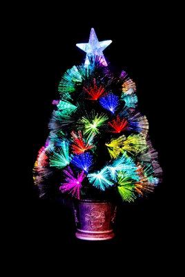 Shatchi Multicolour Fibre Optic Christmas Tree 2ft