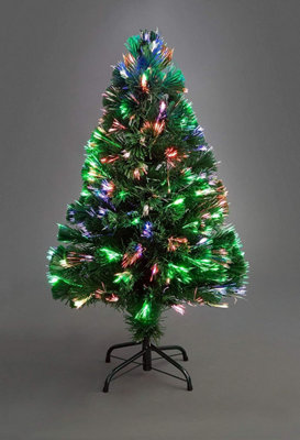 Shatchi Nova Multicolour Fibre Optic Christmas Tree 3ft