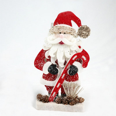 SHATCHI Red/Grey Santa Christmas Tabletop Figures Window Wall Door ...